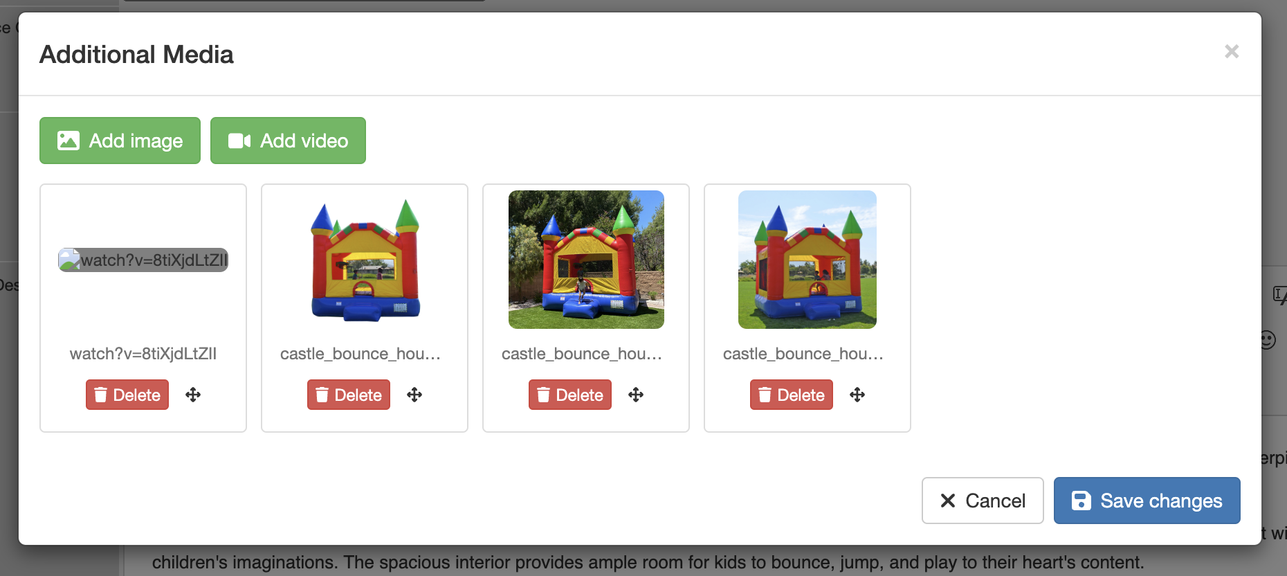 Additional Media for Products – Event Rental Systems